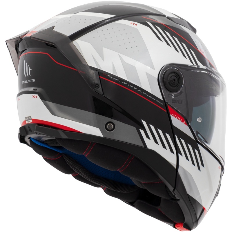 Capacete MT Atom 2 SV Edix B0 - Cinza/Preto (Articulado) - Grid Motors
