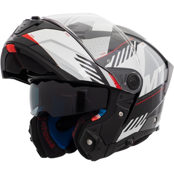 Capacete MT Atom 2 SV Edix B0 - Cinza/Preto (Articulado) - Grid Motors