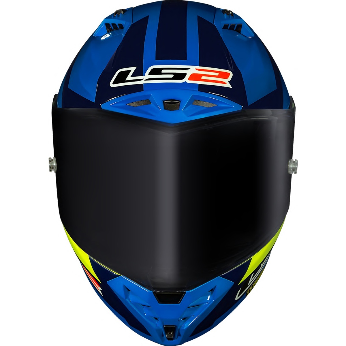 Capacete LS2 Thunder Gas - Azul/Amarelo Fluor - Grid Motors