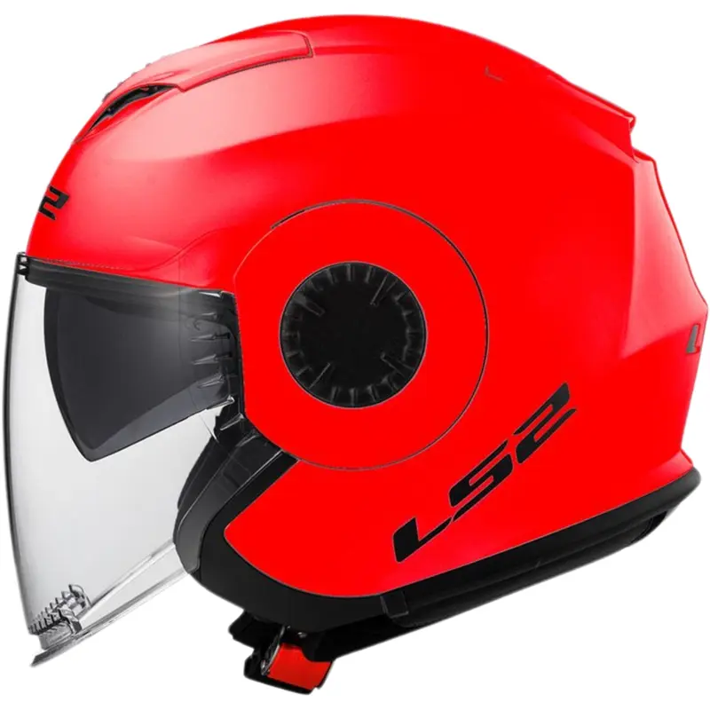 Capacete LS2 OF570 Verso Monocolor - Vermelho - Grid Motors