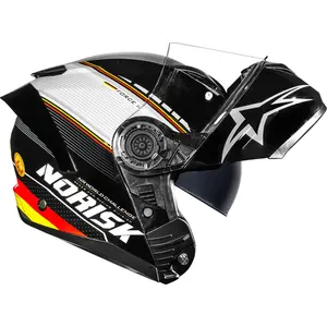 Capacete Norisk Force 2 Grand Prix Alemanha - Branco/Preto/Amarelo ...