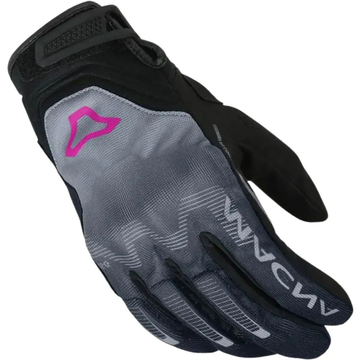 Luva Macna Recon 2.0 Lady - Preto/Cinza/Rosa (Feminina) - Grid Motors