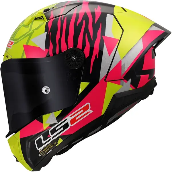 Capacete LS2 Thunder Carbon GP Aero Fermín Aldeguer - Amarelo/Rosa ...