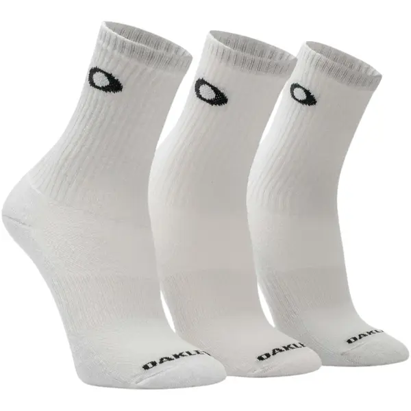 Meia Oakley Essential Crew Sock - Branco (3 Pares) - Grid Motors