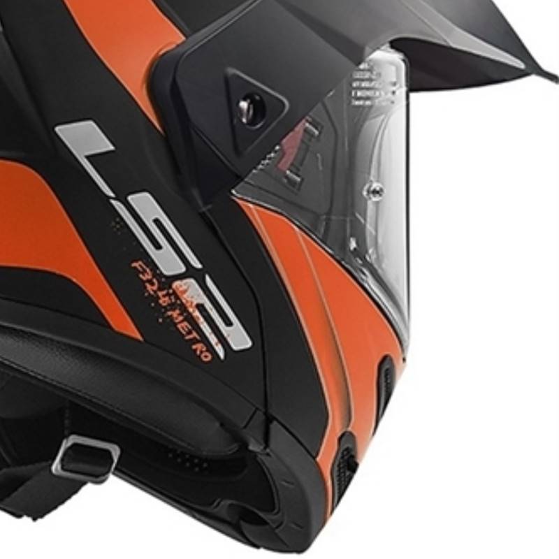 Capacete LS2 Metro Evo FF324 Articulado Rapid Preto Fosco/Laranja ...