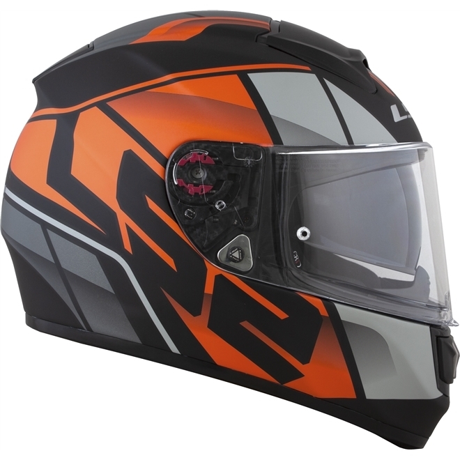 Capacete LS2 Vector FF397 Evo Kripton Preto/Laranja/Cinza Fosco (Tri ...