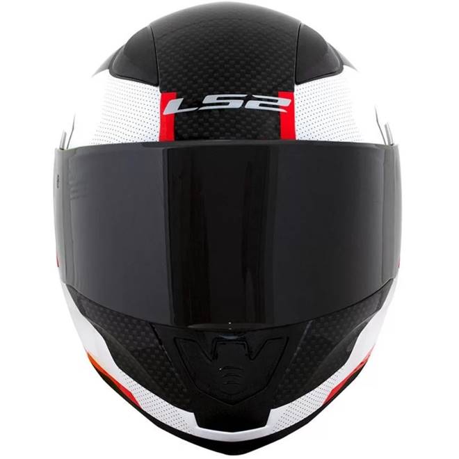 Capacete LS2 FF353 Rapid Ghost Branco/Preto/Vermelho Brilho - Grid Motors