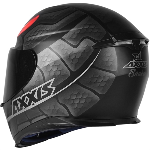 Capacete Axxis Eagle Snake Cinza/Vermelho - Grid Motors