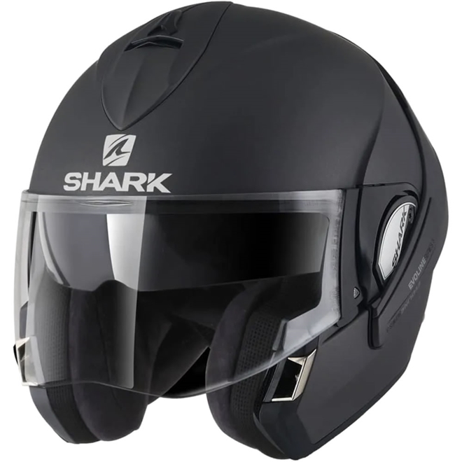 Capacete Shark Evoline Serie 3 Fusion Matt KMA Preto Fosco - Grid Motors
