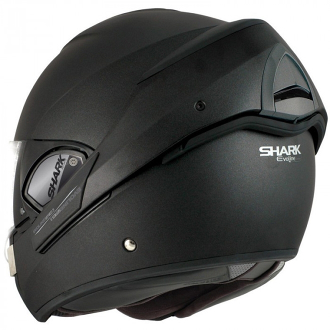 Capacete Shark Evoline Serie 3 Fusion Matt KMA Preto Fosco - Grid Motors