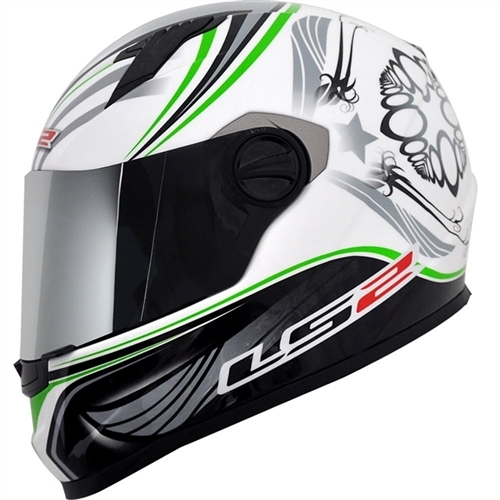 Capacete LS2 FF358 Wings Verde - Grid Motors
