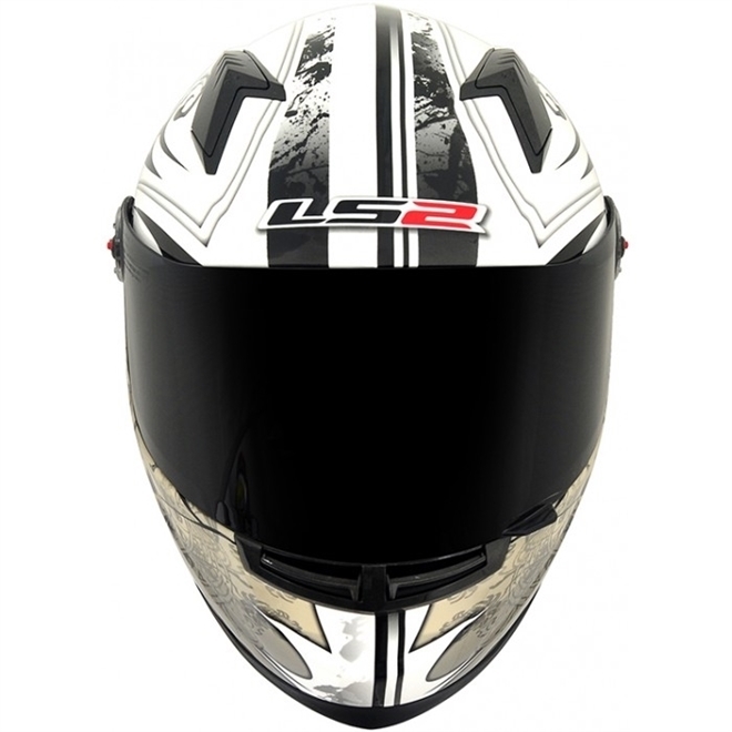 Capacete LS2 FF358 Rage Branco/Preto - Grid Motors