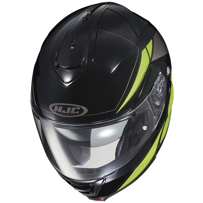Capacete HJC Articulado IS-MAX II Elemental (Robocop) Amarelo - Grid Motors
