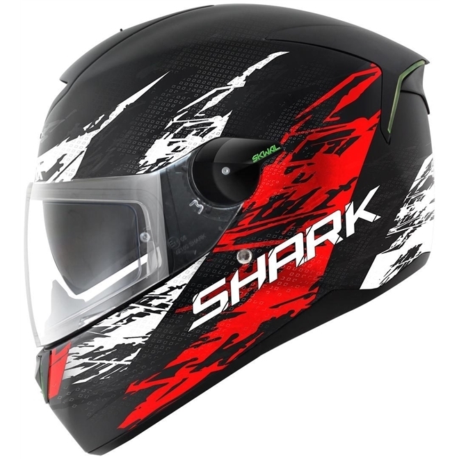 Capacete Shark Skwal LED Ellipse KRW Vermelho Branco - Grid Motors