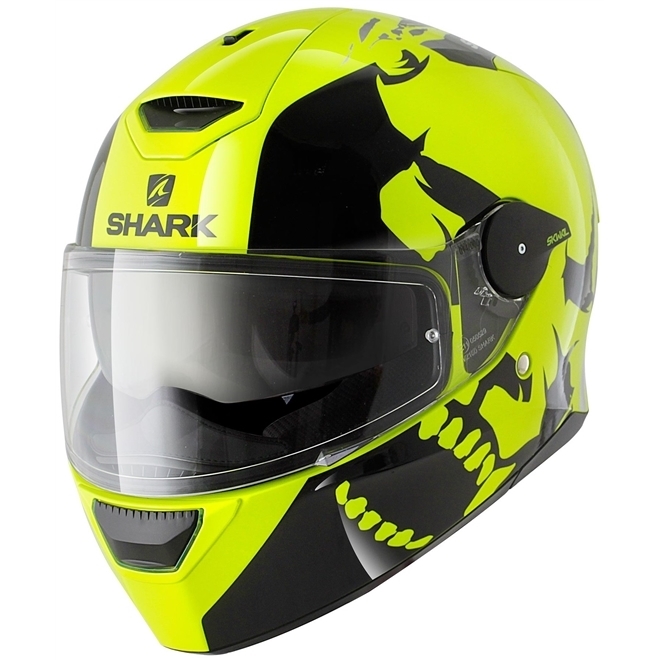 Capacete Shark Skwal LED Instinct YKY Preto Amarelo - Grid Motors