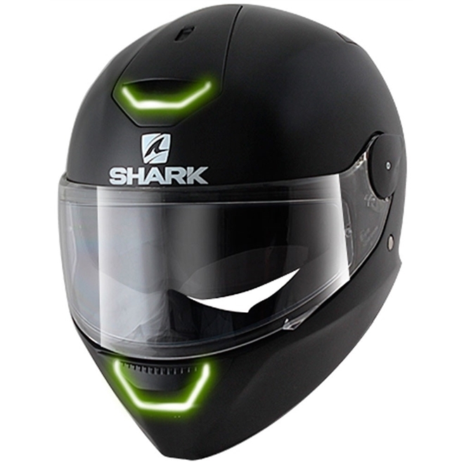 Capacete Shark Skwal LED Blank Matt KMA Preto Fosco - Grid Motors