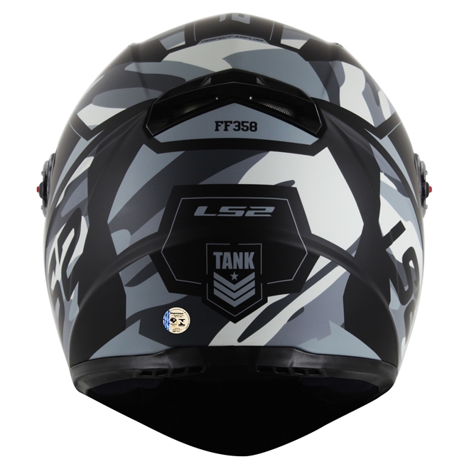 Capacete LS2 FF358 Tank Preto/Cinza - Grid Motors