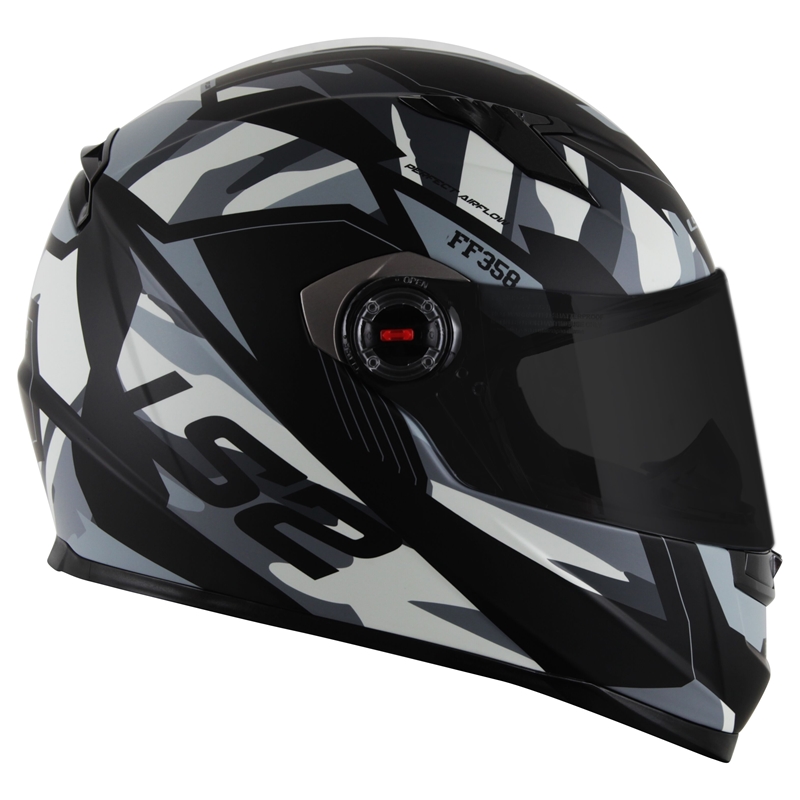 Capacete LS2 FF358 Tank Preto/Cinza - Grid Motors