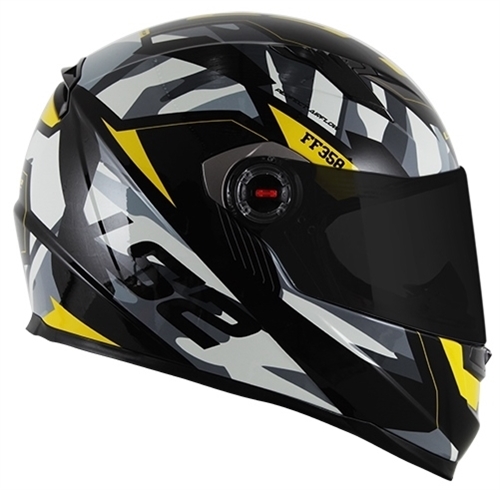 Capacete LS2 FF358 Tank Preto/Amarelo Brilho - Grid Motors