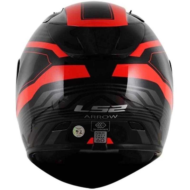 Capacete LS2 FF323 Arrow R Burner Preto/Vermelho - Grid Motors