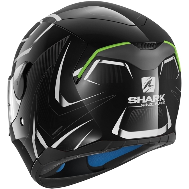 Capacete Shark Skwal LED Flynn KWA Preto/Branco - Grid Motors