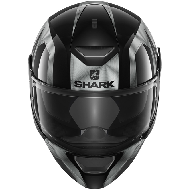 Capacete Shark Skwal LED Trion Chrome KUA Preto/Prata - Grid Motors