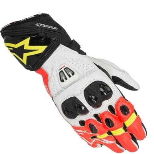 Black Friday - Luva Alpinestars GP Pro R2 Branco/Vermelho/Amarelo ...