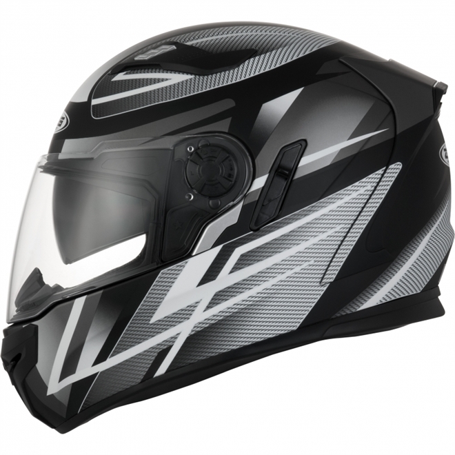 Capacete Zeus 813 Track AN1 Preto/Prata Fosco - Grid Motors
