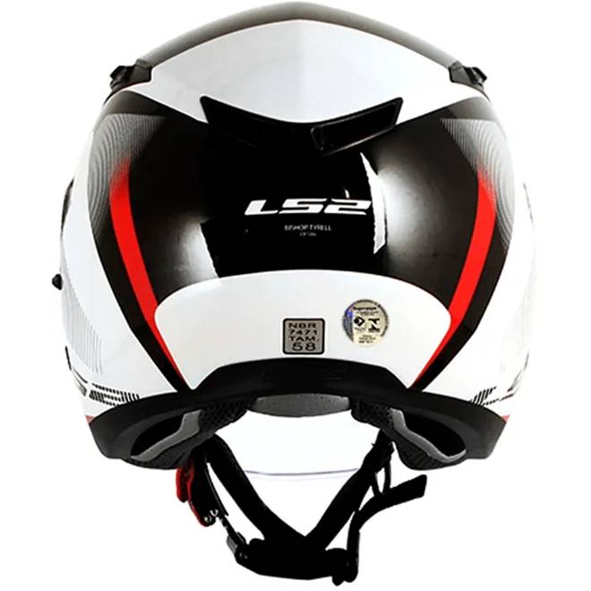 Capacete LS2 OF586 Bishop Tyrell Branco/Preto - Grid Motors