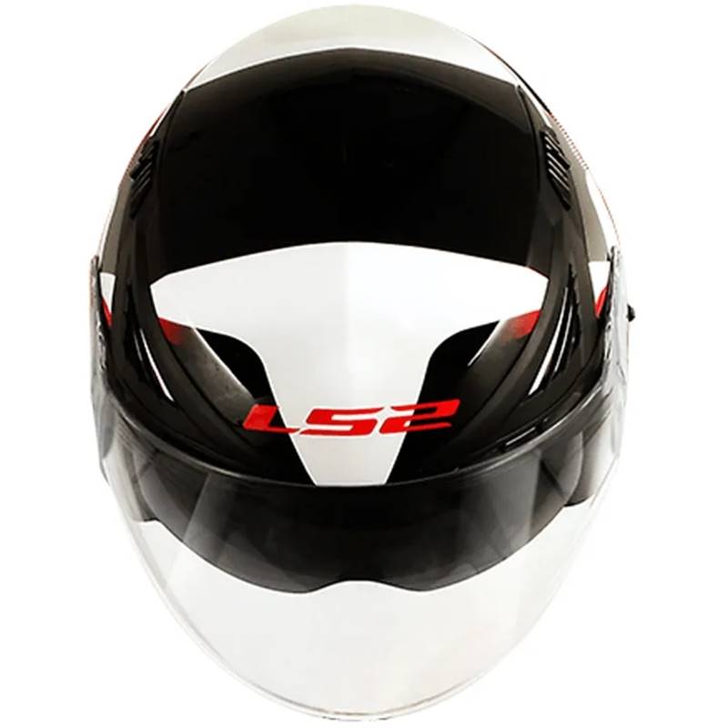 Capacete LS2 OF586 Bishop Tyrell Branco/Preto - Grid Motors