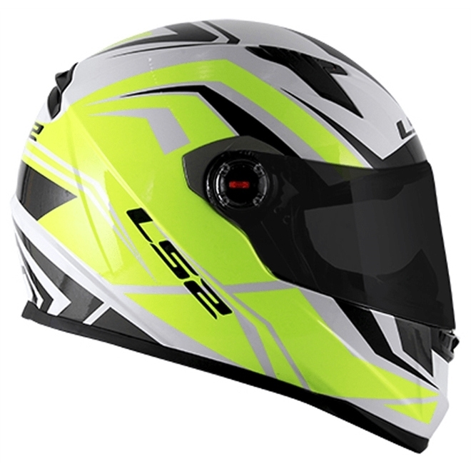 Capacete LS2 FF358 Blade Branco/Preto/Amarelo - Grid Motors