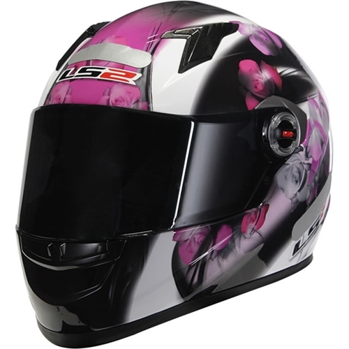 Capacete LS2 FF358 Flowers Rosa - Grid Motors