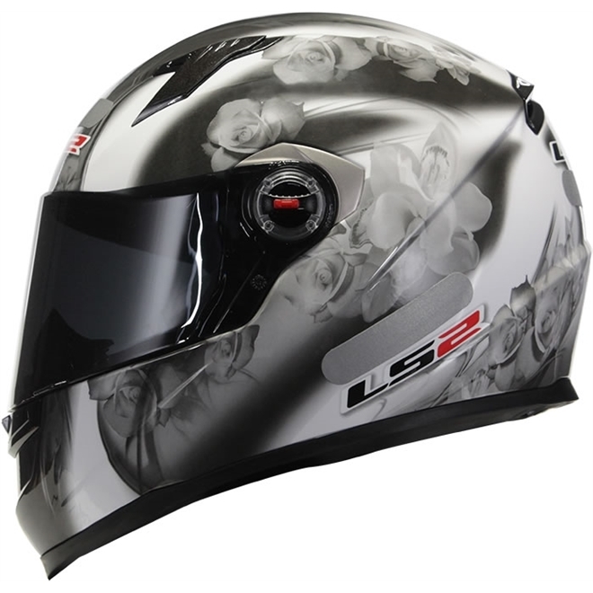 Capacete LS2 FF358 Flowers Cinza - Grid Motors