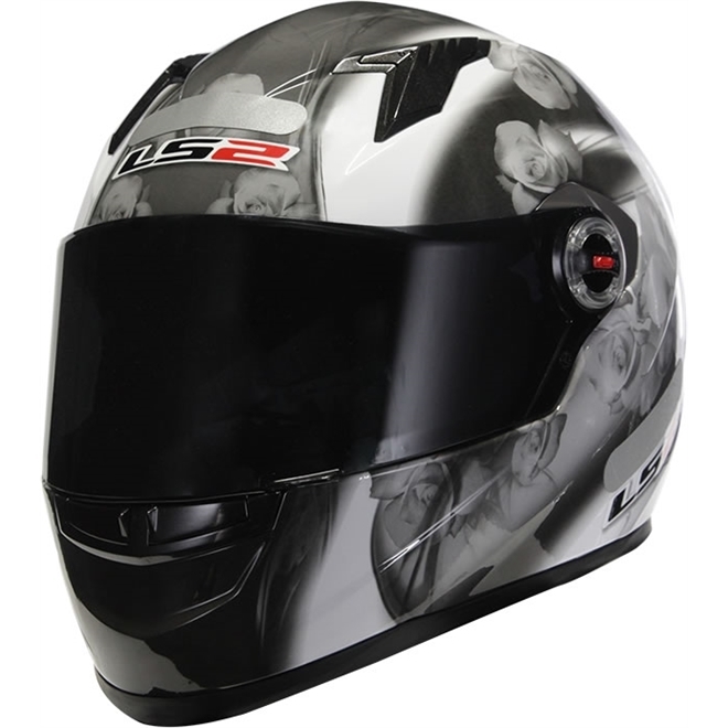 Capacete LS2 FF358 Flowers Cinza - Grid Motors