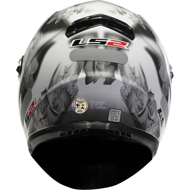 Capacete LS2 FF358 Flowers Cinza - Grid Motors