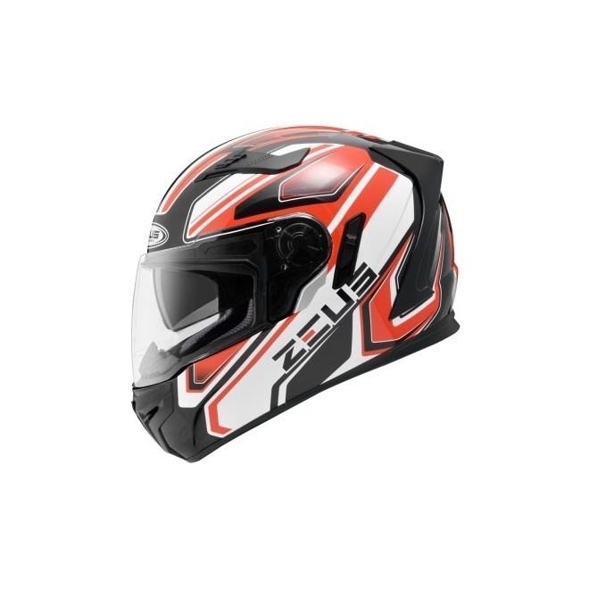 Capacete Zeus 813 Track Start AN5 Preto/Vermelho - Grid Motors