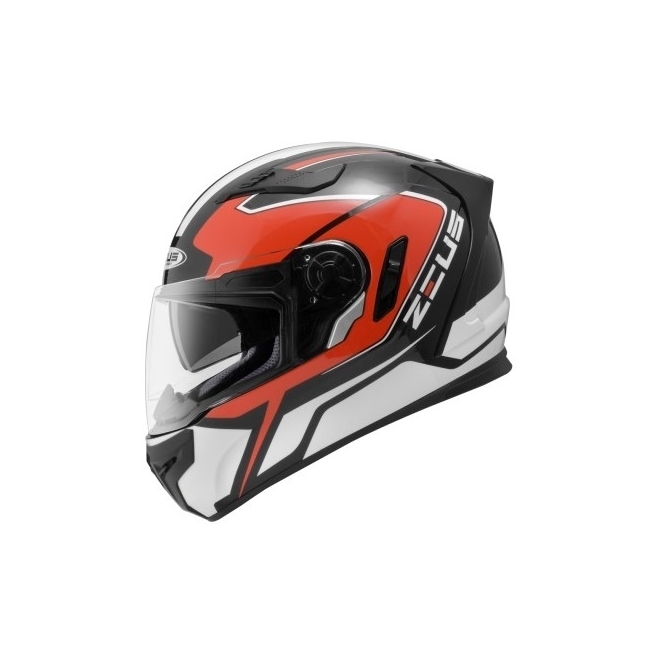 Capacete Zeus 813 Track Podium AN6 Preto/Vermelho/Branco - Grid Motors