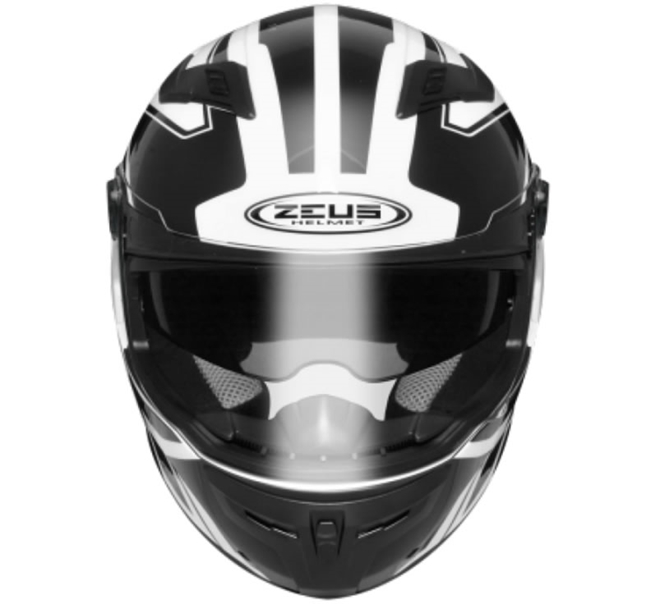 Capacete Zeus 813 Track Podium AN6 Branco/Preto - Grid Motors