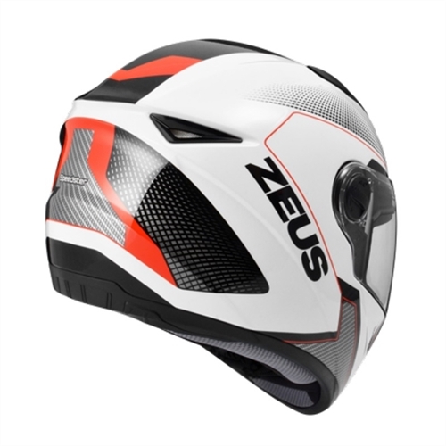 Capacete Zeus 811 Evo Speedster AL6 Branco/Preto/Vermelho - Grid Motors