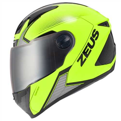 Capacete Zeus 811 Evo Speedster AL6 Amarelo Fluor/Preto - Grid Motors
