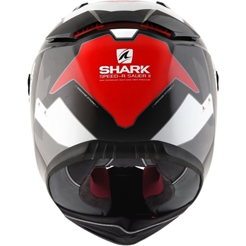 Capacete Shark Speed-R Sauer 2 KRW Preto/Branco/Vermelho - Grid Motors