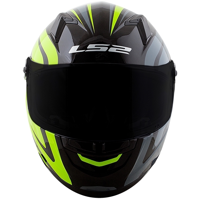 Capacete LS2 FF358 Touring Preto/Cinza/Amarelo Fluor Brilho - Grid Motors