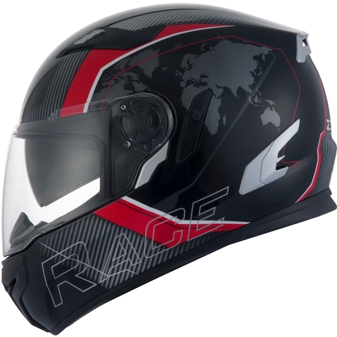 Capacete Zeus 813 Special Edition Racing Preto/Vermelho Brilho - Grid ...