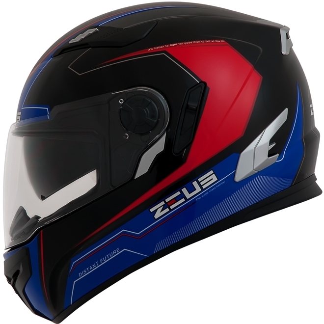 Capacete Zeus 813 Special Edition Win Preto/Azul Brilho - Grid Motors