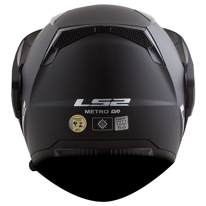 Capacete LS2 Metro Evo FF324 Articulado Mono Preto Fosco - Grid Motors
