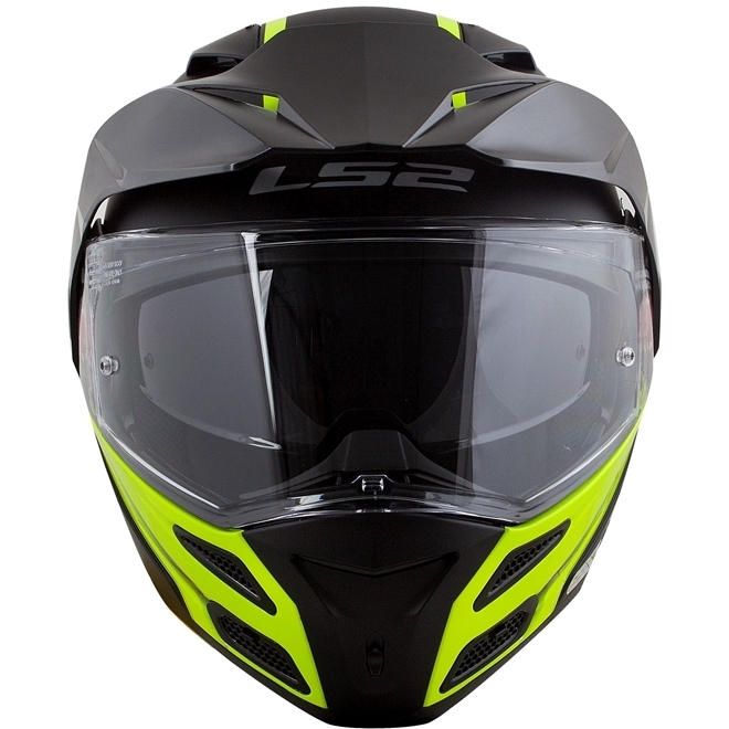 Capacete LS2 Metro Evo FF324 Articulado Rapid Preto Fosco/Amarelo ...
