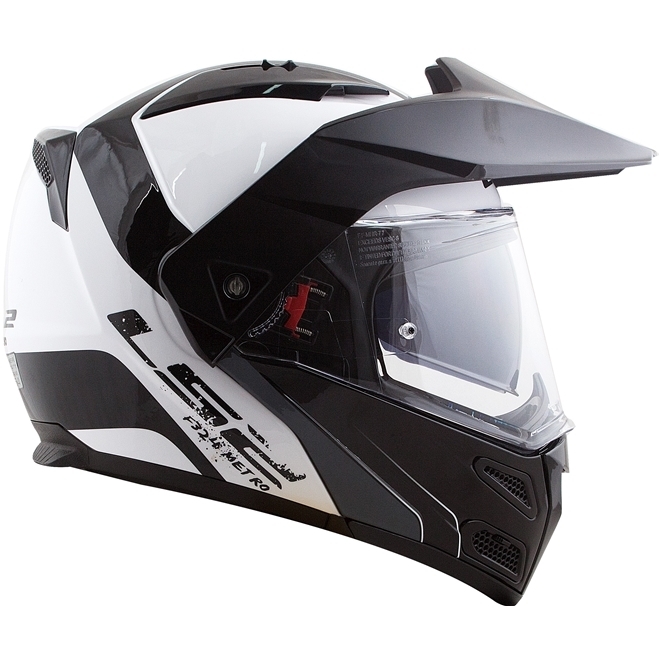 Capacete LS2 Metro Evo FF324 Articulado Rapid Branco/Preto Brilho ...