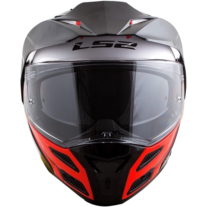 Capacete LS2 Metro Evo FF324 Articulado Rapid Branco/Vermelho Brilho ...