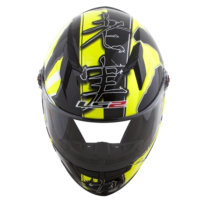 Capacete LS2 FF358 Warrior - Preto/Amarelo - Grid Motors