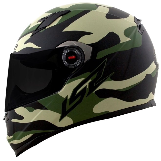 Capacete LS2 FF358 Army - Preto/Verde Fosco - Grid Motors